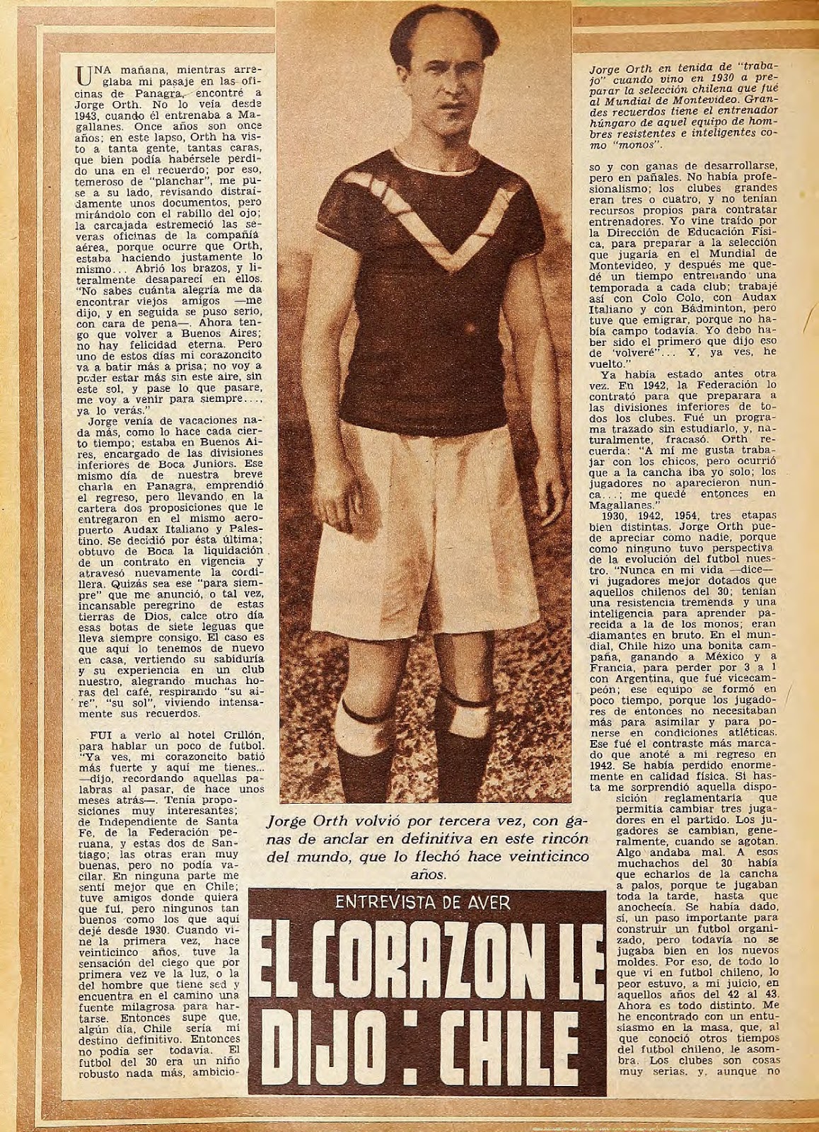 Partidos de la Roja: Orth György