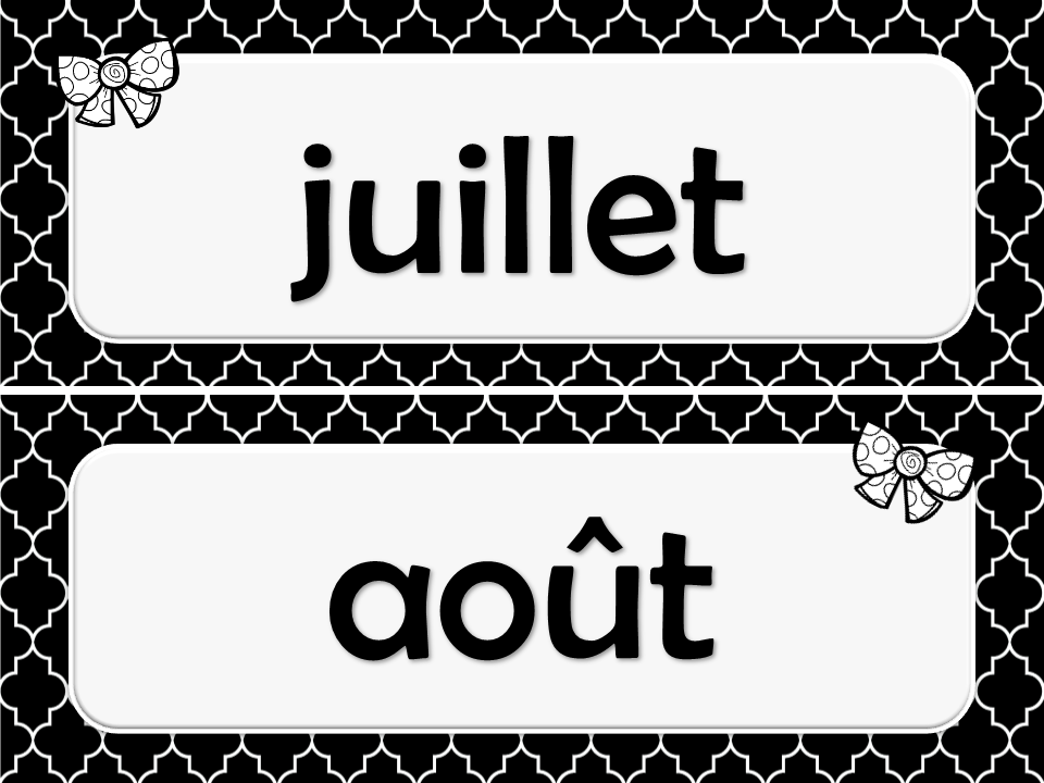 la classe de caro.: Les jours de la semaine, la date et les mois ...