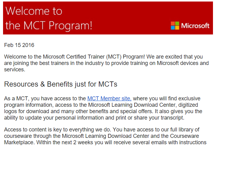 Usama Wahab Khan: Renewed Microsoft Certified Trainer (MCT)