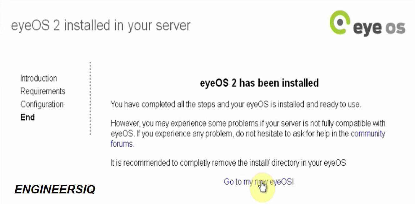 CONFIGURE EyeOS - Engineersiq