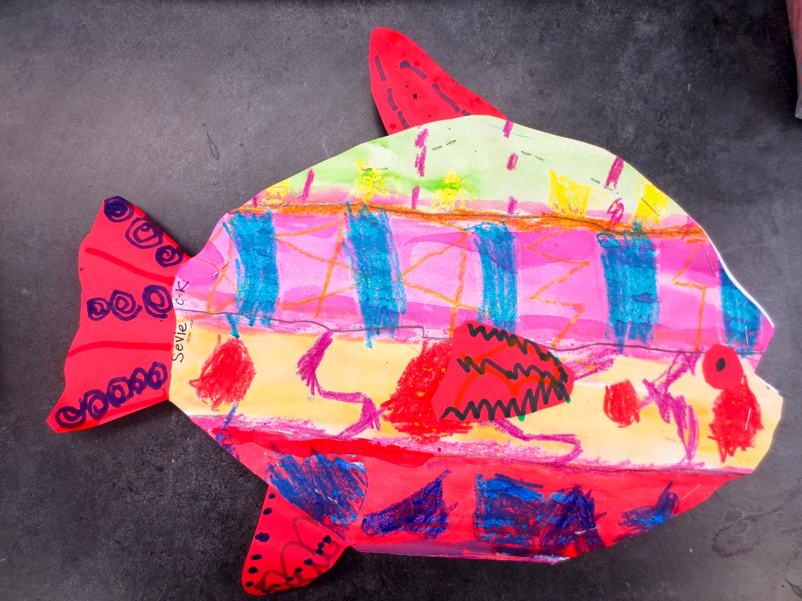 Zilker Elementary Art Class: Kinder Fish Sculptures