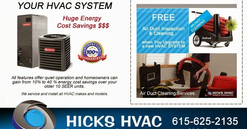 Hicks HVAC Nashville Coupons Offers: Upgrade Your HVAC System And ...