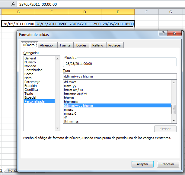 Ajustar texto de fechas con formato personalizado ~ JLD Excel en ...