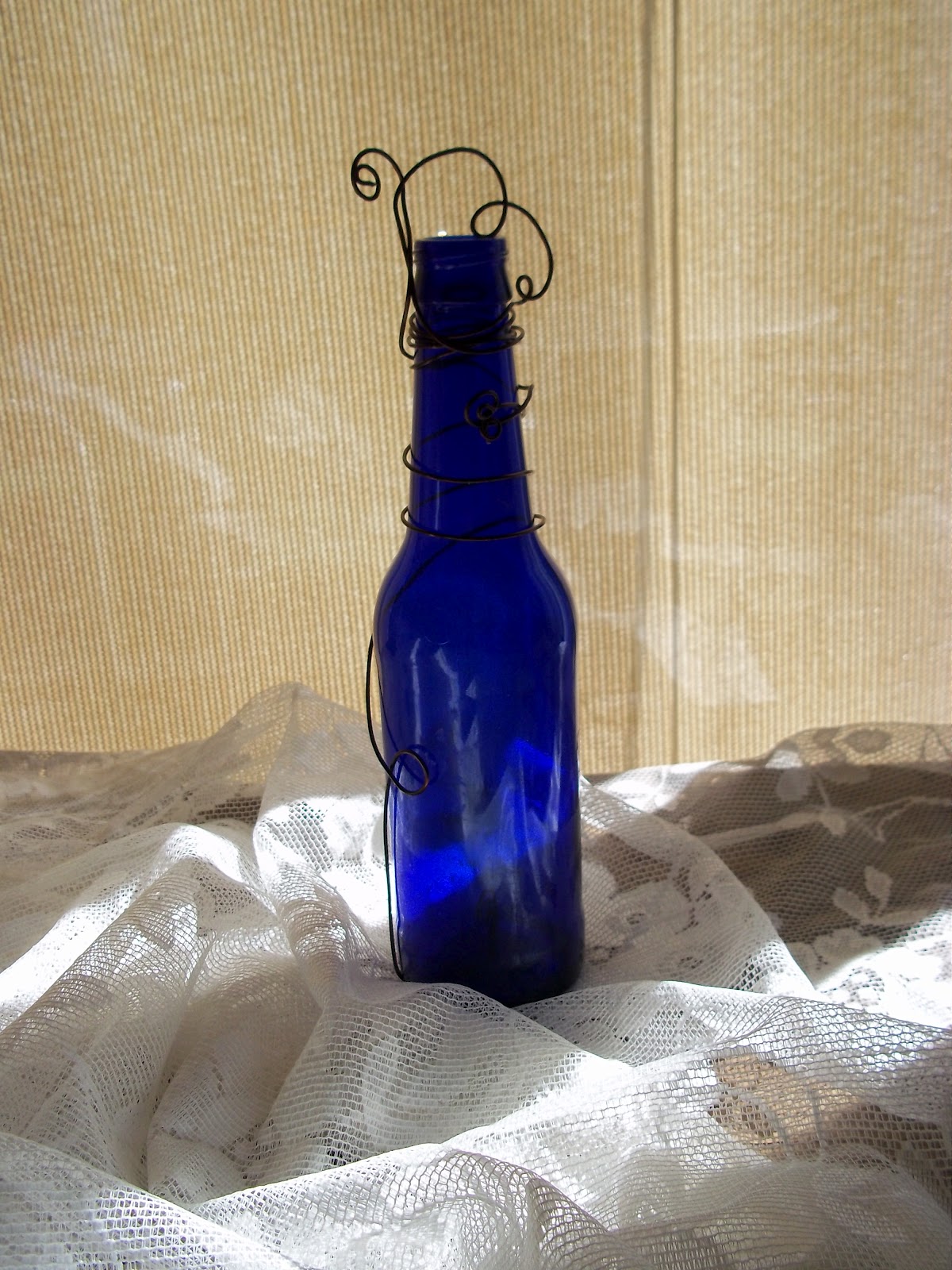 Poppy’s Gypsy Girl: Blue beer bottle