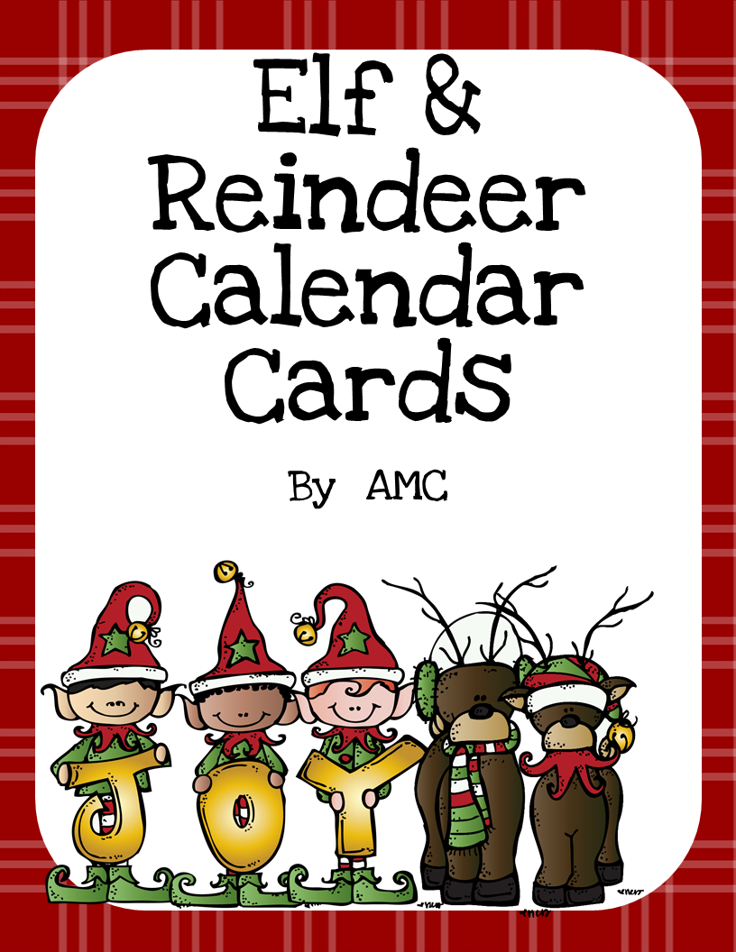 Classroom Freebies Too: Santa's Helpers Calendar Cards