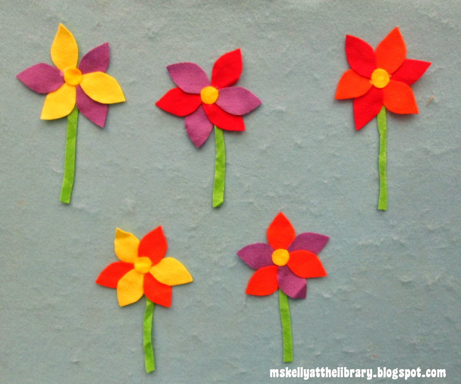 Ms. Kelly at the Library: Flannel Friday: Five Spring Flowers