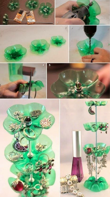 Diy Plastic Bottle Jewelry Stand Diy And Crafts Tutorials