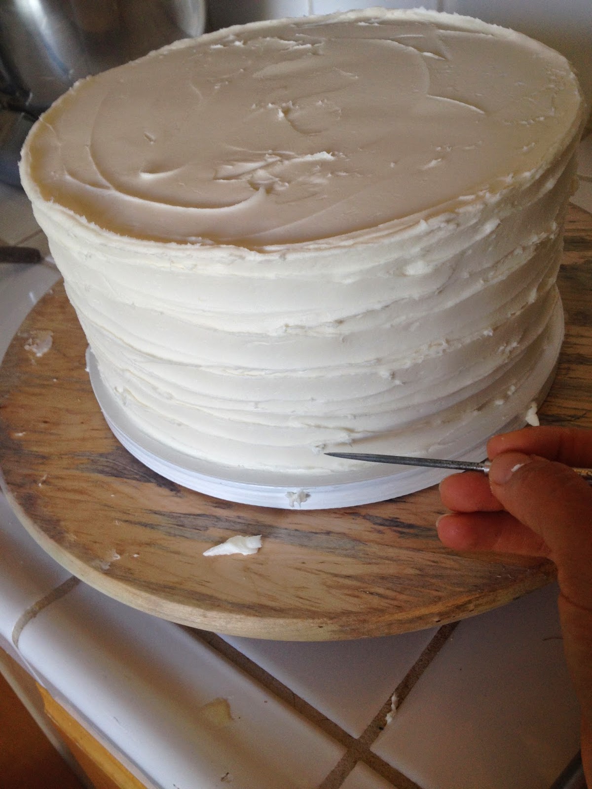 Ribbon Textured Cake