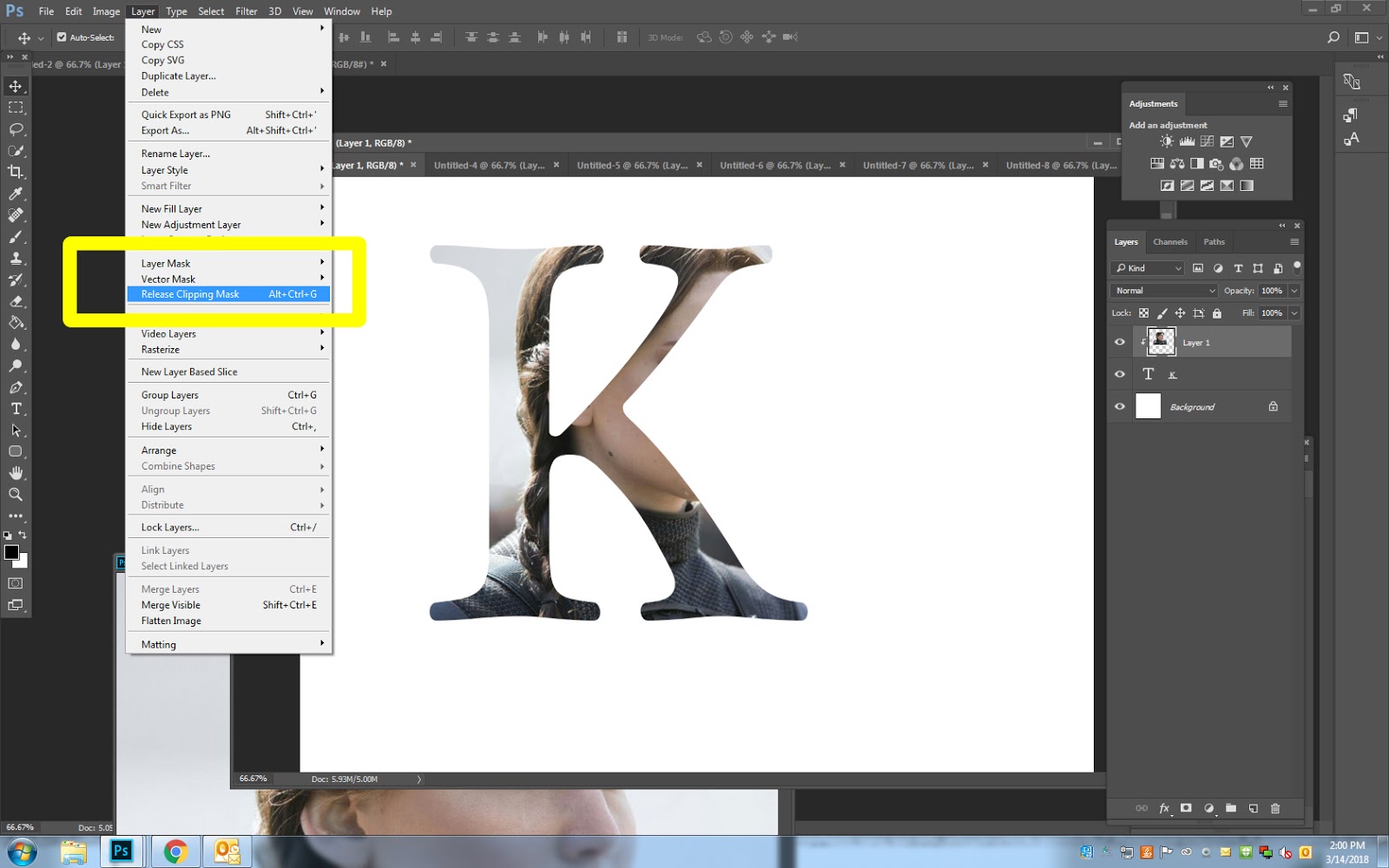 ABC Letter Portrait Photoshop - CVHS Photography