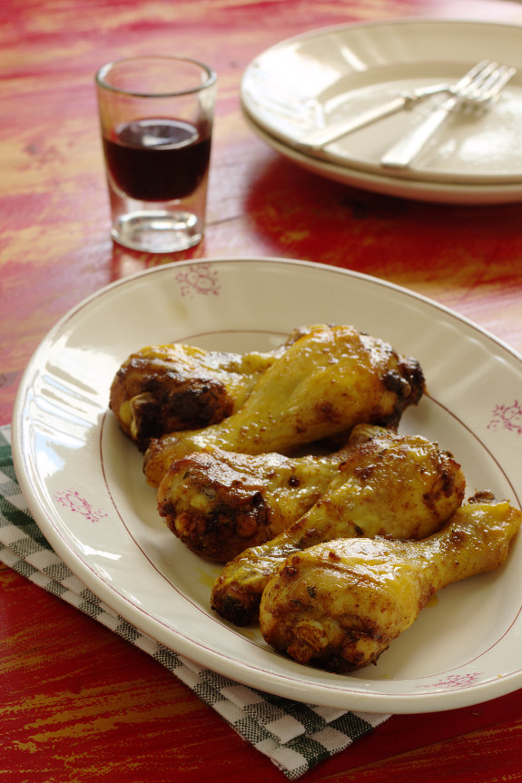 Cinco Quartos de Laranja: Pernas de frango assadas no forno com tomilho