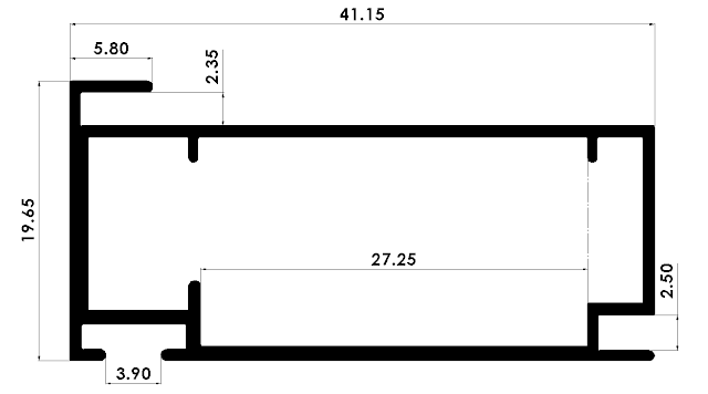 Eng. Shady Mohsen blog: Kitchen door frame aluminum profile