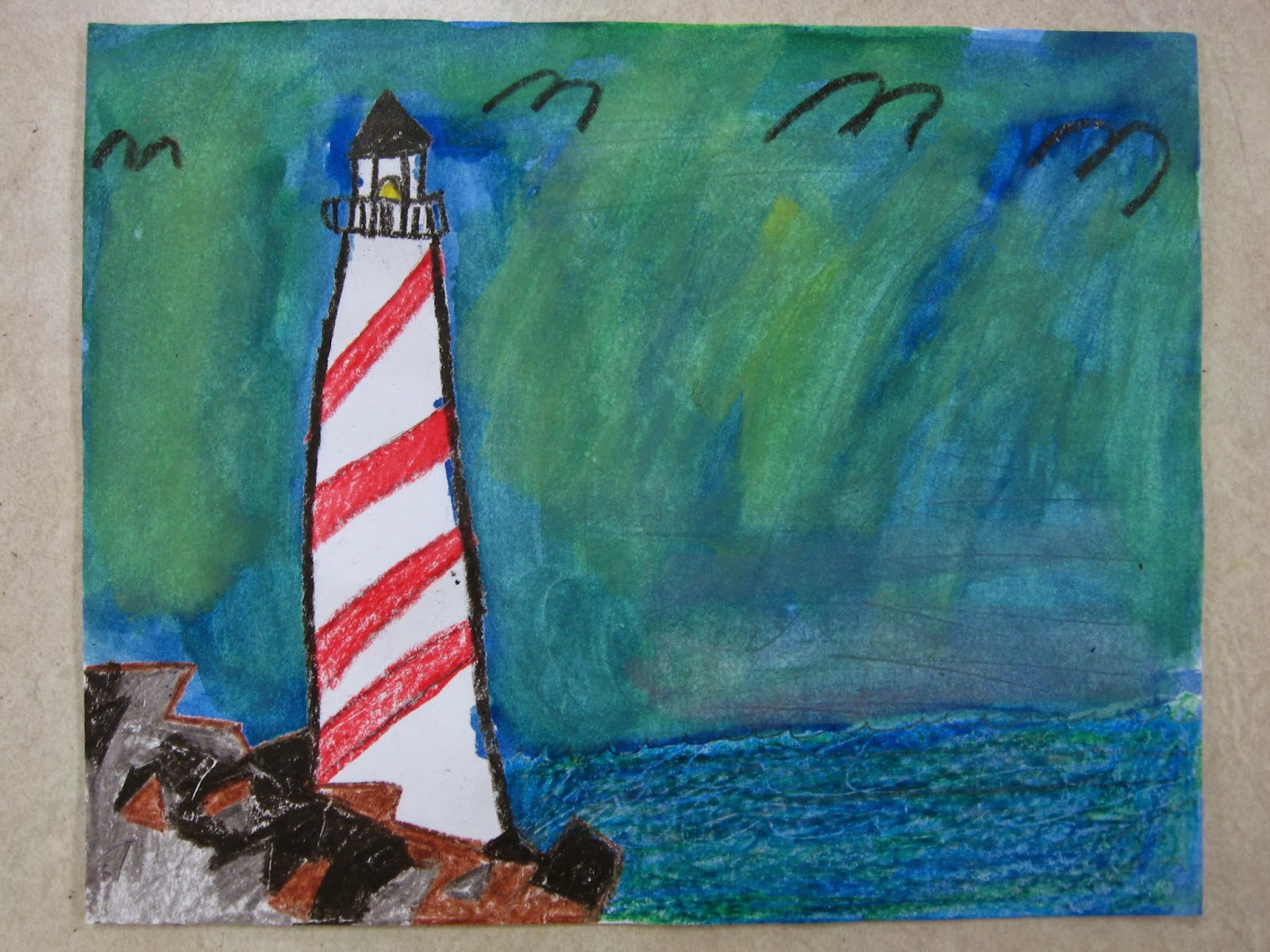 Miss Young's Art Room: 4th and 5th Grade Lighthouses