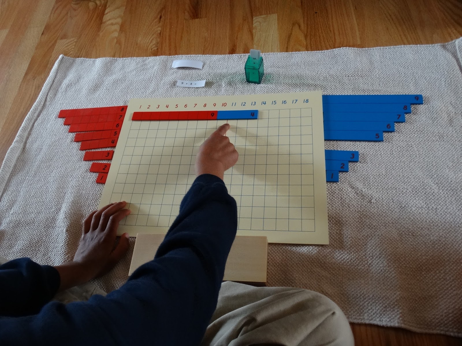 The Joys of Montessori Homeschooling: Addition Strip Board and Finger Chart