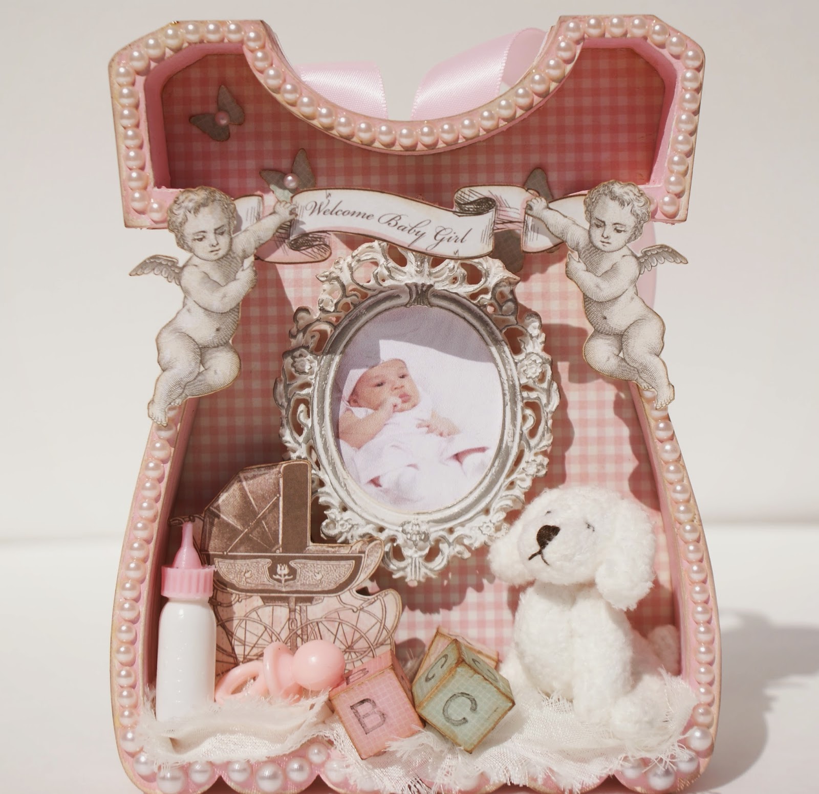 My Scrap Asylum: Baby Girl Shadowbox Birth Announcement