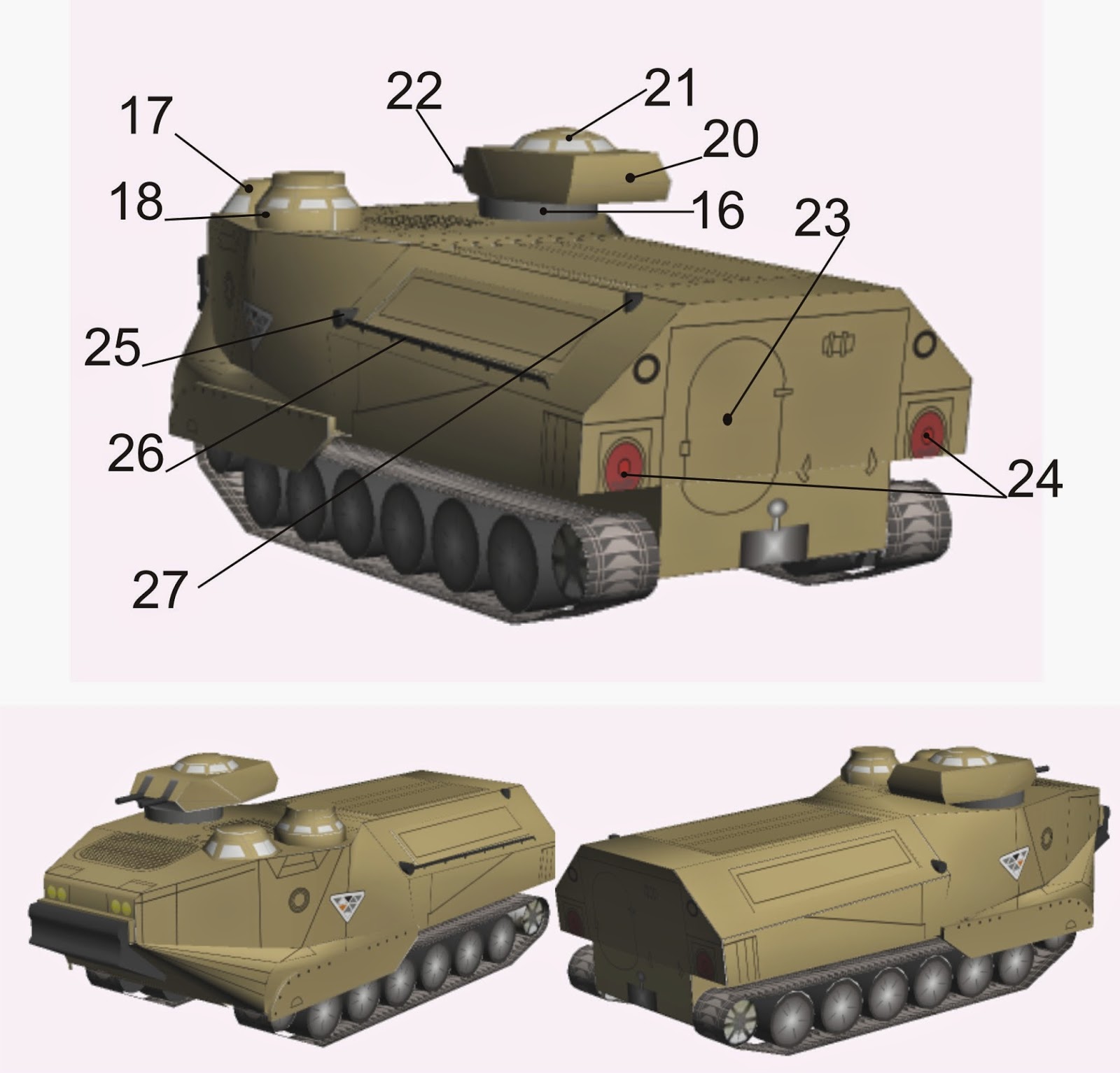 AAV ( Assault Amphibious Vehicle ) Paper Model