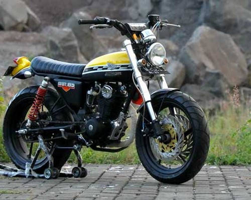 Modifikasi cb 100 classic gelatik mesin tiger terbaru keren terbaik 2019