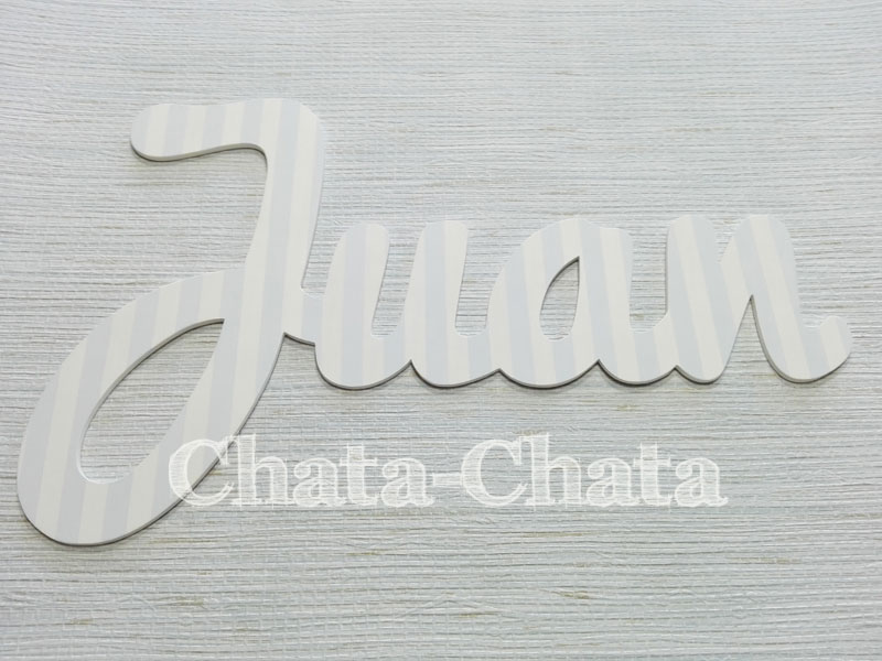 Chata-chata. Decoración infantil: LETRAS PARA LA HABITACIÓN DE "JUAN"