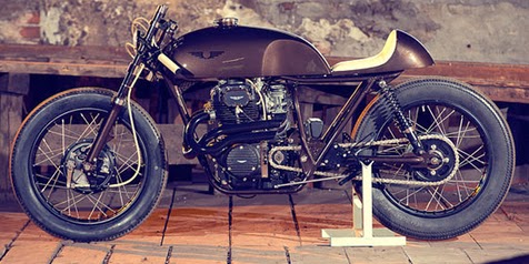 Modifikasi Honda CB Cafe Racer Full Chrome Hitam