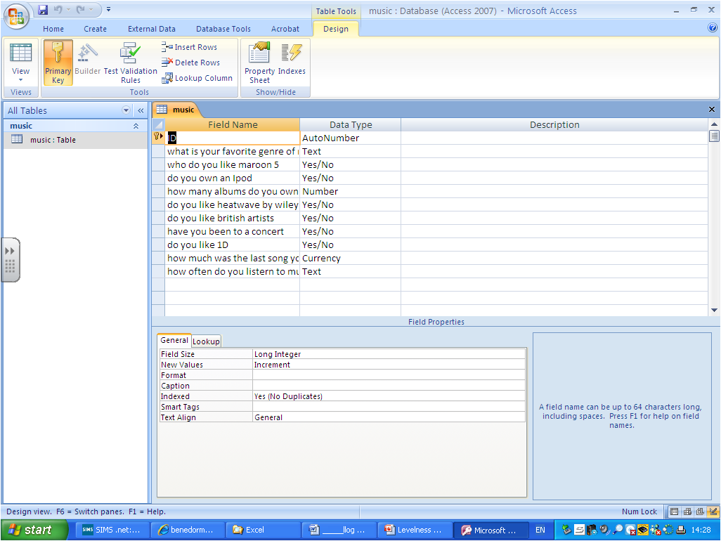 ICT Skills Y9 Database ICT Skills Y9 Database
