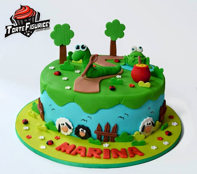 Torte i slatkiši : Ide zmija torta (Running Snake Cake)