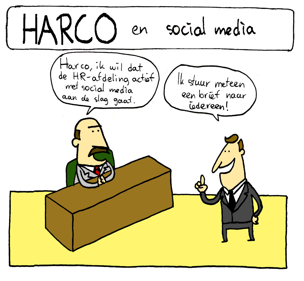 Molkenboer, cartoons en illustraties: Cartoon HR-Communicatie: Social Media