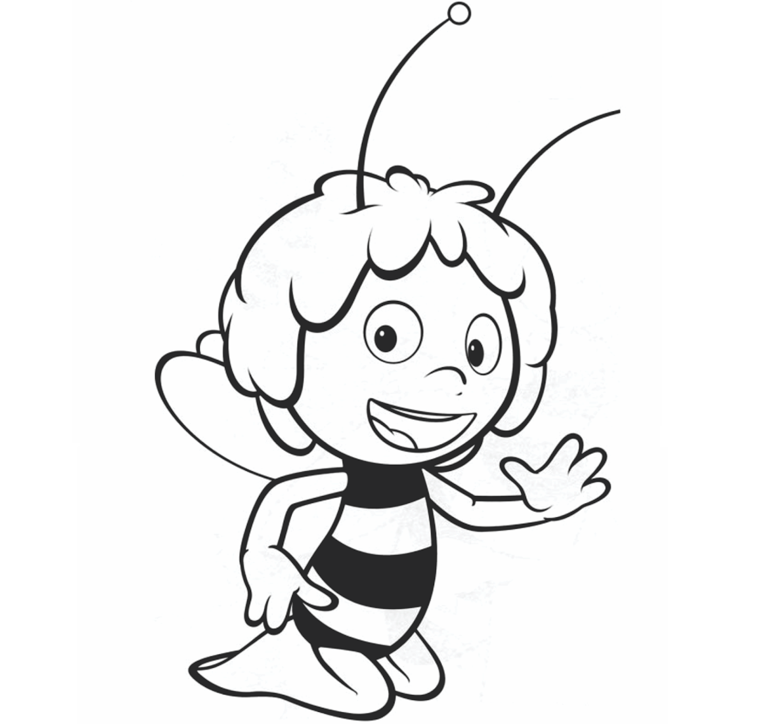 Colour Drawing Free Wallpaper: Maya the Bee Coloring Drawing Free wallpaper