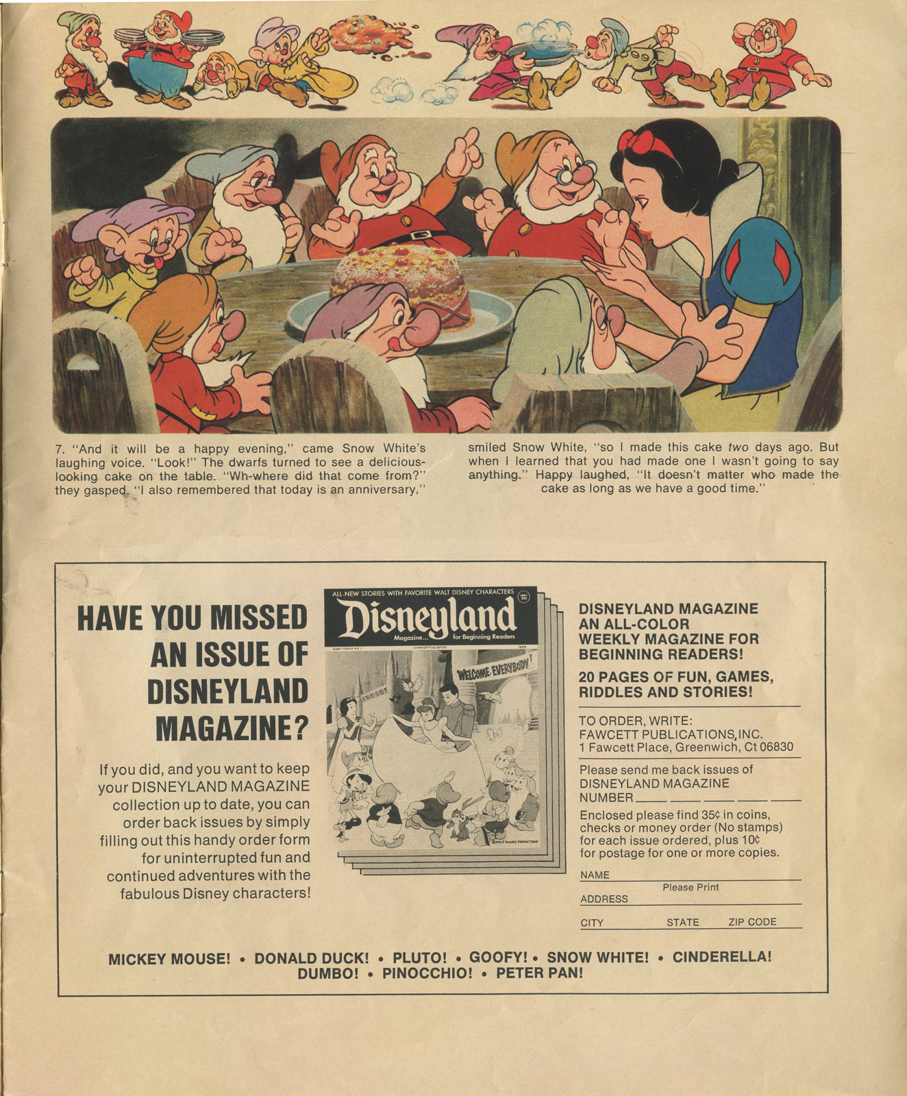 Filmic Light - Snow White Archive: 1970s Disneyland Magazine - Snow ...