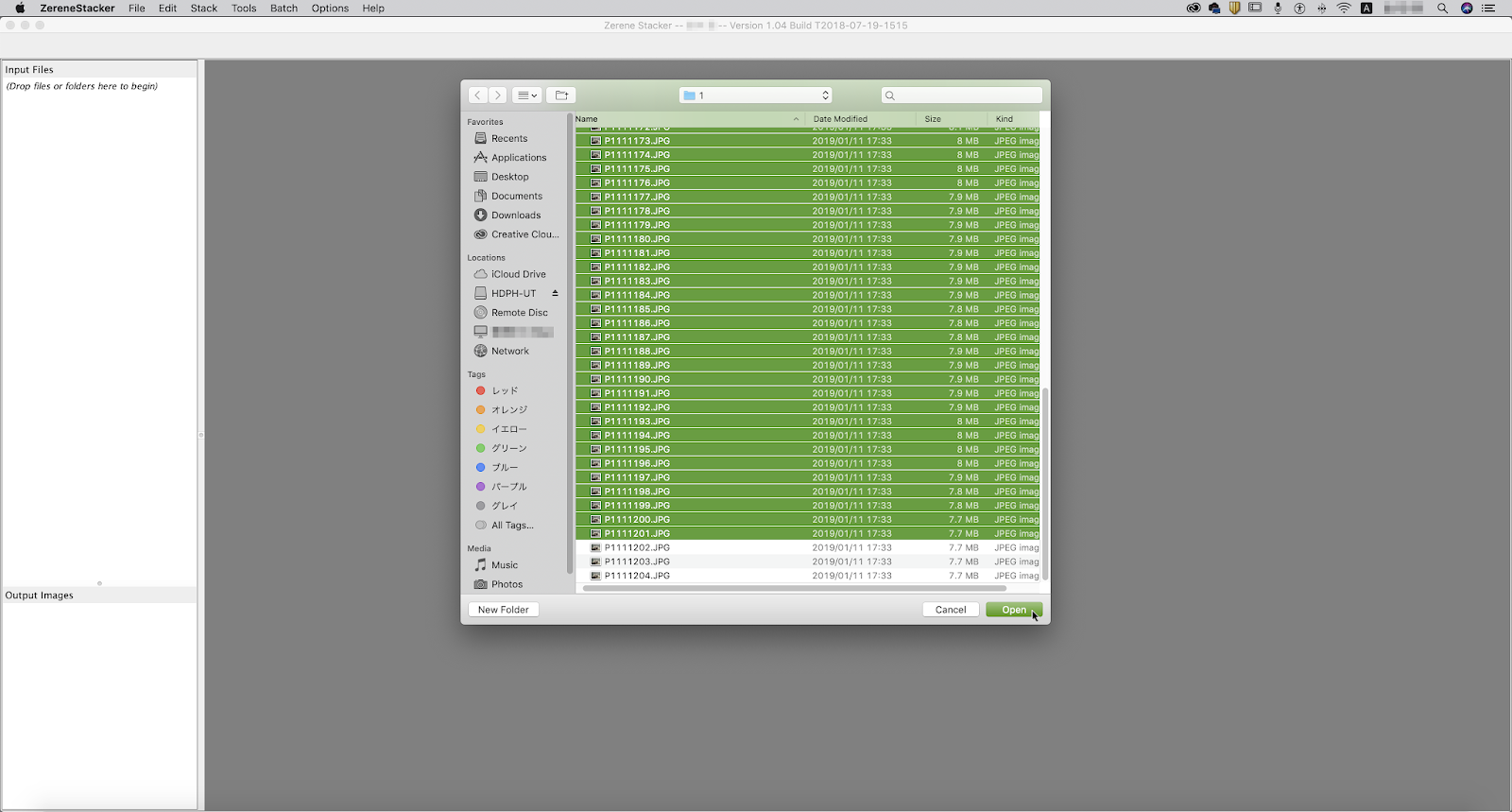 焦点合成テクニック：OLYMPUS OM-D E-M5 Mark II を使う（Zerene Stacker による合成手順）