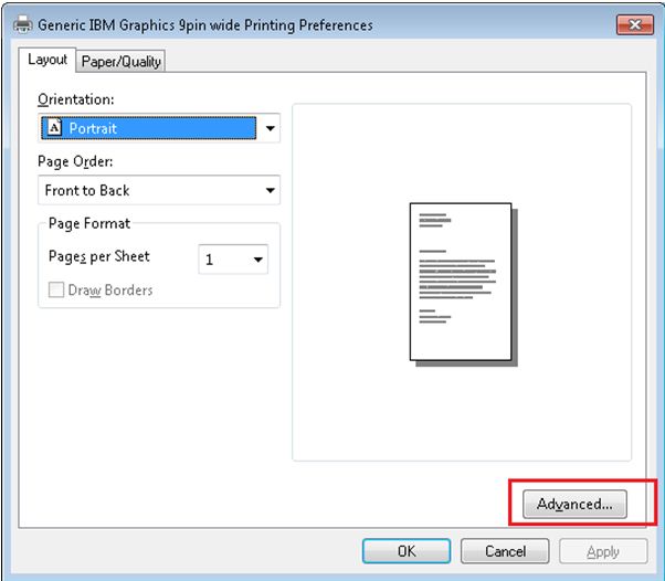 Passbook Printer Setting For DOP Finacle