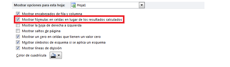 AUDITORIA DE FORMULAS : MOSTRAR FORMULAS EN EXCEL