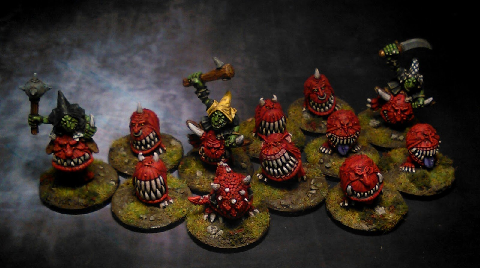 Hetairoi Wargames: Squig Hoppers... unit finished! [Oldhammer]