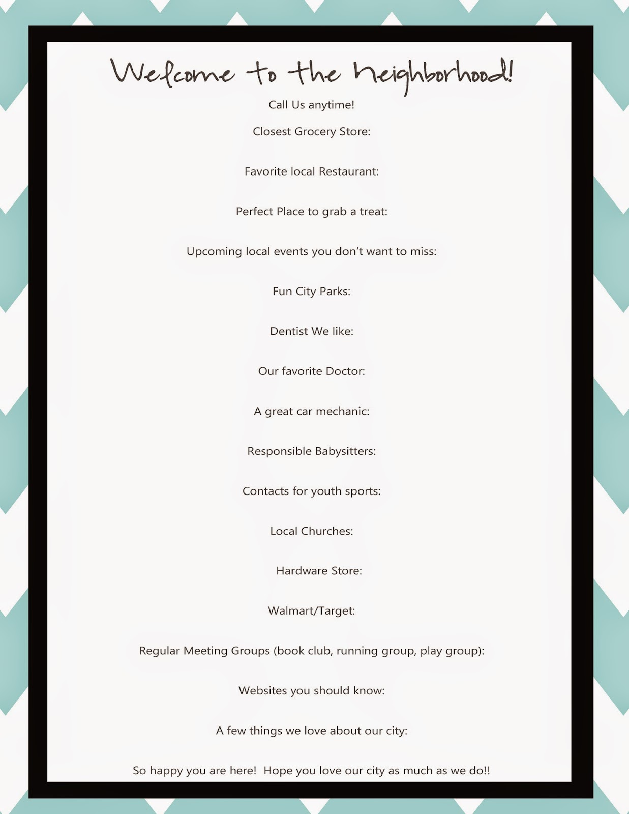 Mom Explores Michigan: Printables for Welcoming New Neighbors!