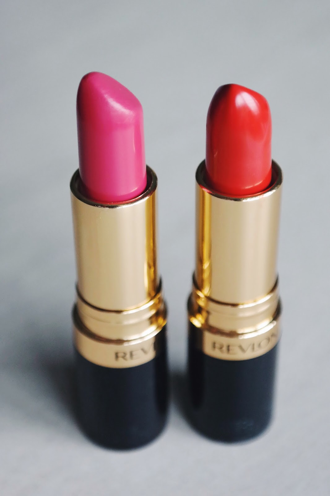 Revlon Super Lustrous Lipsticks Crème in Kiss Me Coral & Pink Velvet ...