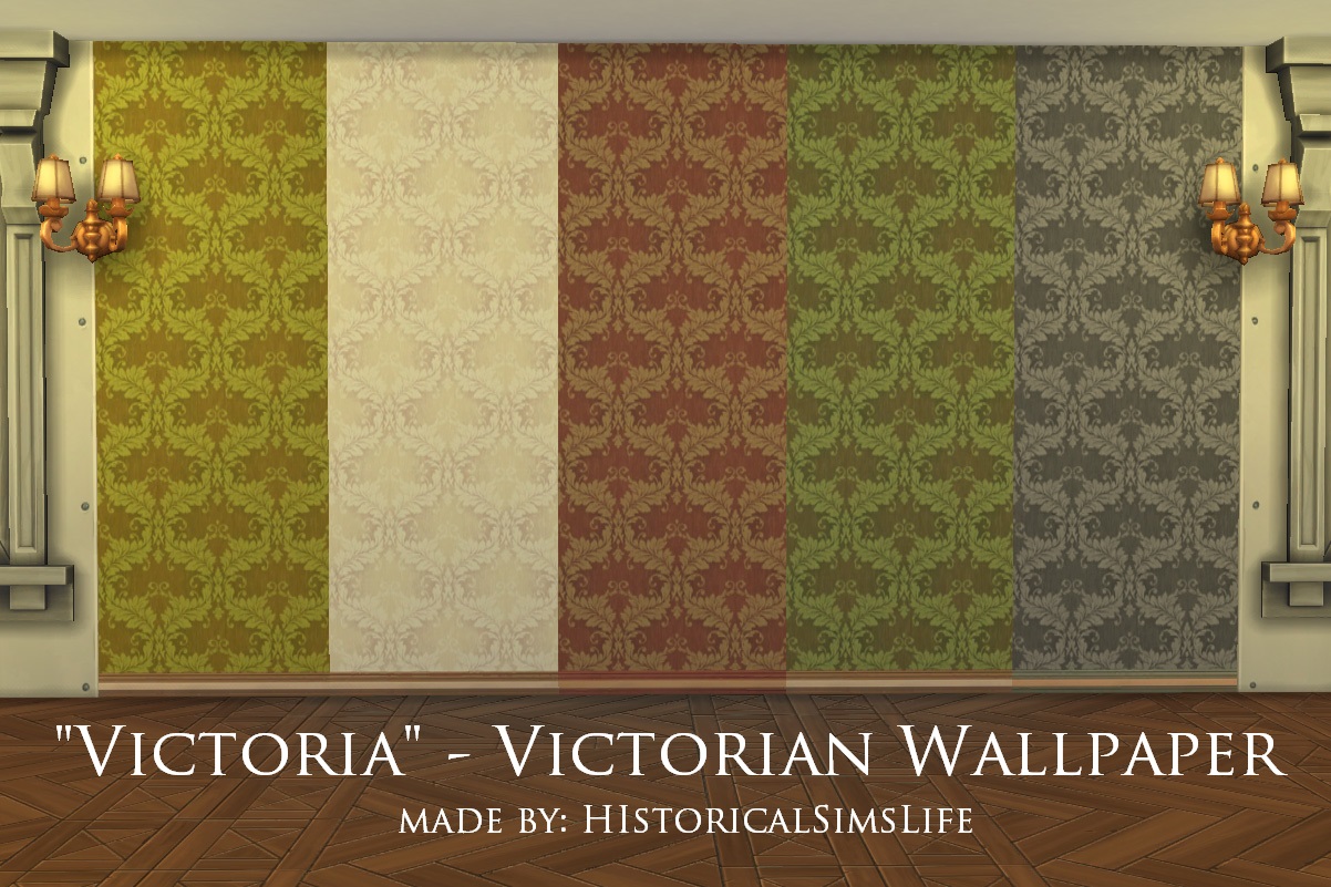 TS4: "Victoria" - Victorian Wallpaper Set | History Lover's Sims Blog