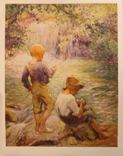 gallery St Clair: Adam Emory Albright Print 19" X 15" of two boys ...