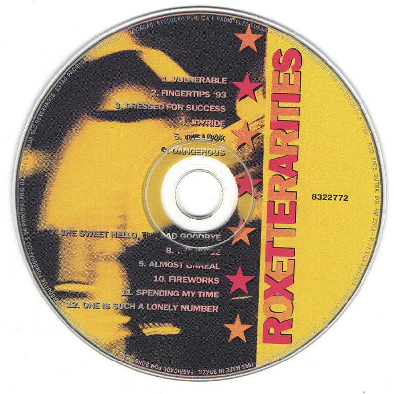 Encarte: Roxette - Rarities - Encartes Pop