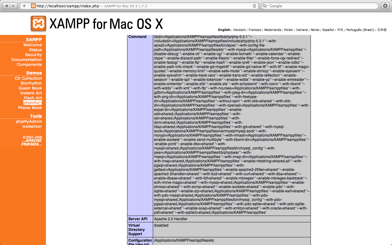 Installing XAMPP On Mac OS X Lion Web Development For Starters Installing XAMPP On Mac OS X Lion Web Development For Starters
