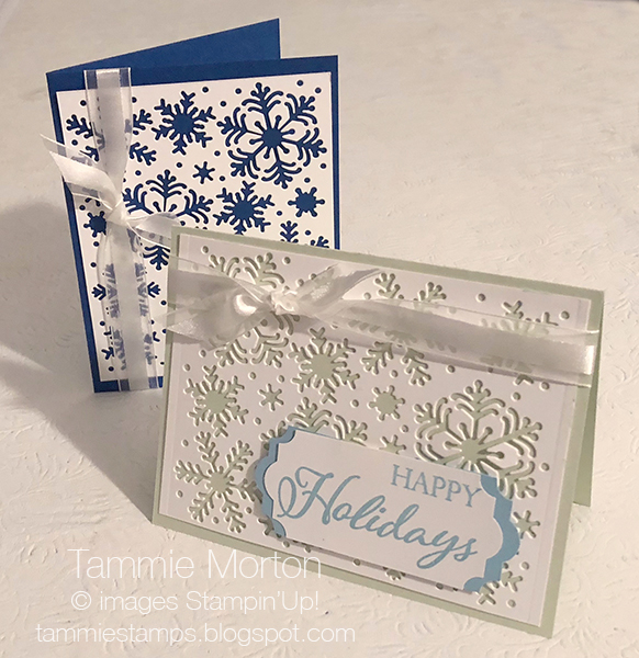 Tammie Stamps: Blizzard Thinlits Die Negative Space Cards