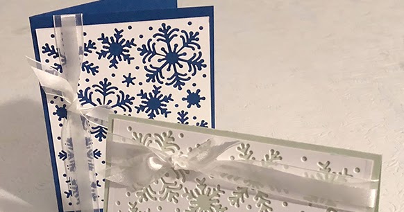 Tammie Stamps: Blizzard Thinlits Die Negative Space Cards