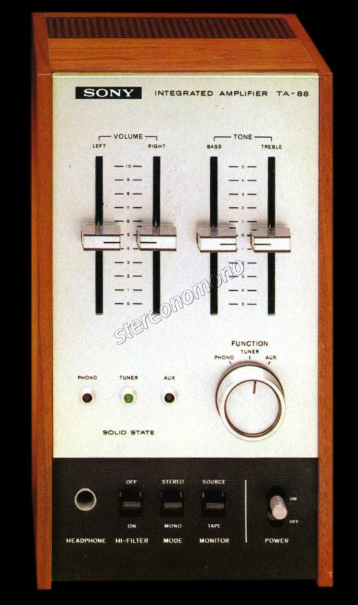 stereonomono - audio Hi Fi Compendium - 14 years on-line: Sony TA 88 (1970)