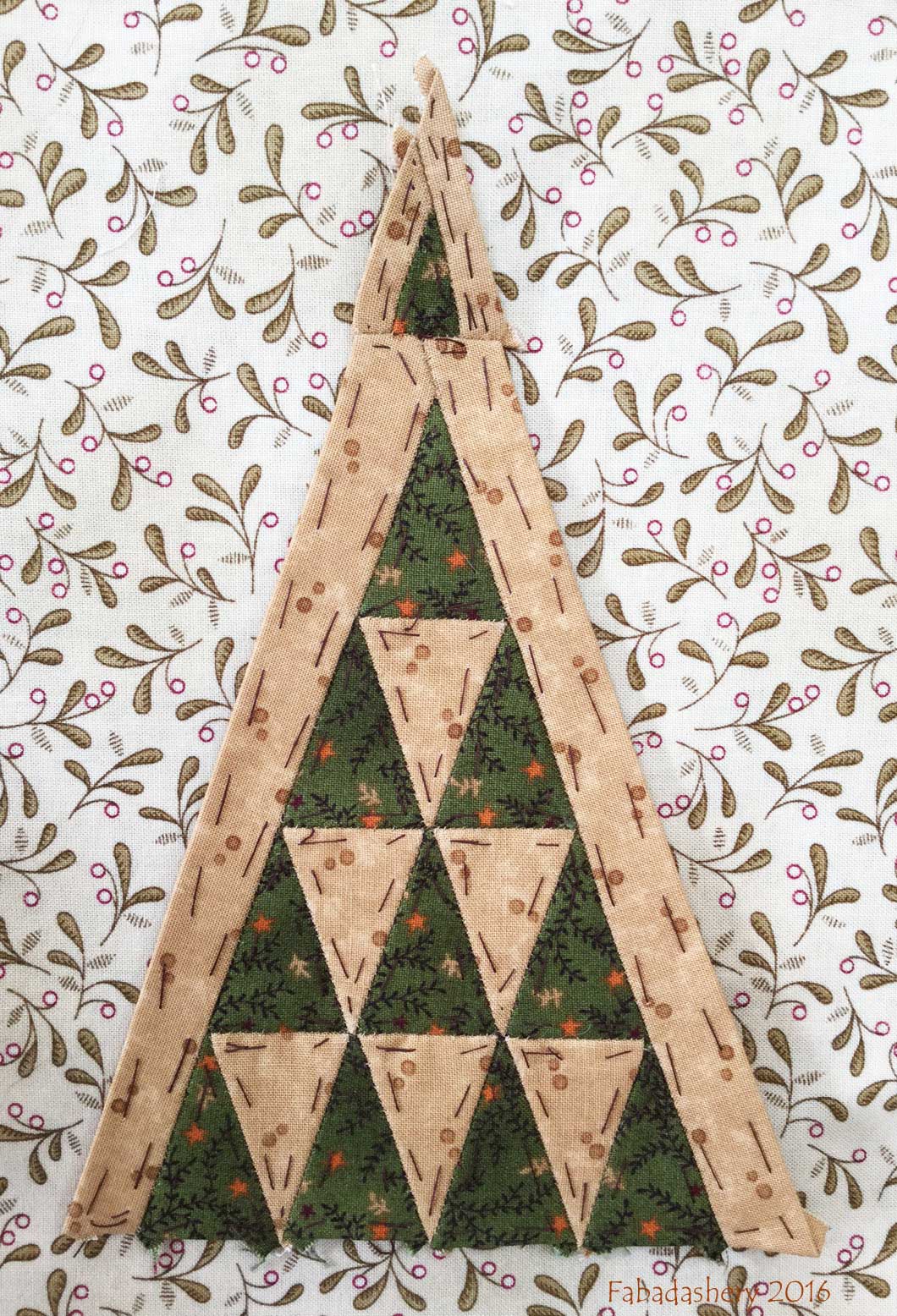 Fabadashery: Dear Jane Quilt - Border Triangle Block TR5 Michigan Dunes