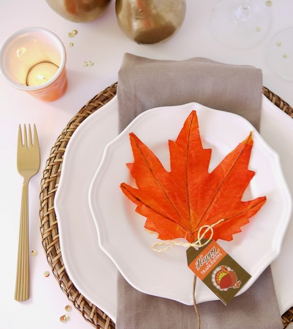 Easy Thanksgiving Table Setting Idea - Party Ideas | Party Printables Blog