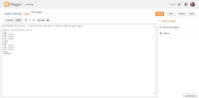 Liliflora Pretty: How to add a simple image gallery to Blogger