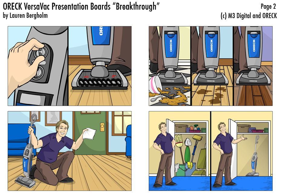 El Bergs' Doodles: ORECK VersaVac Presentation Boards: "Breakthrough"