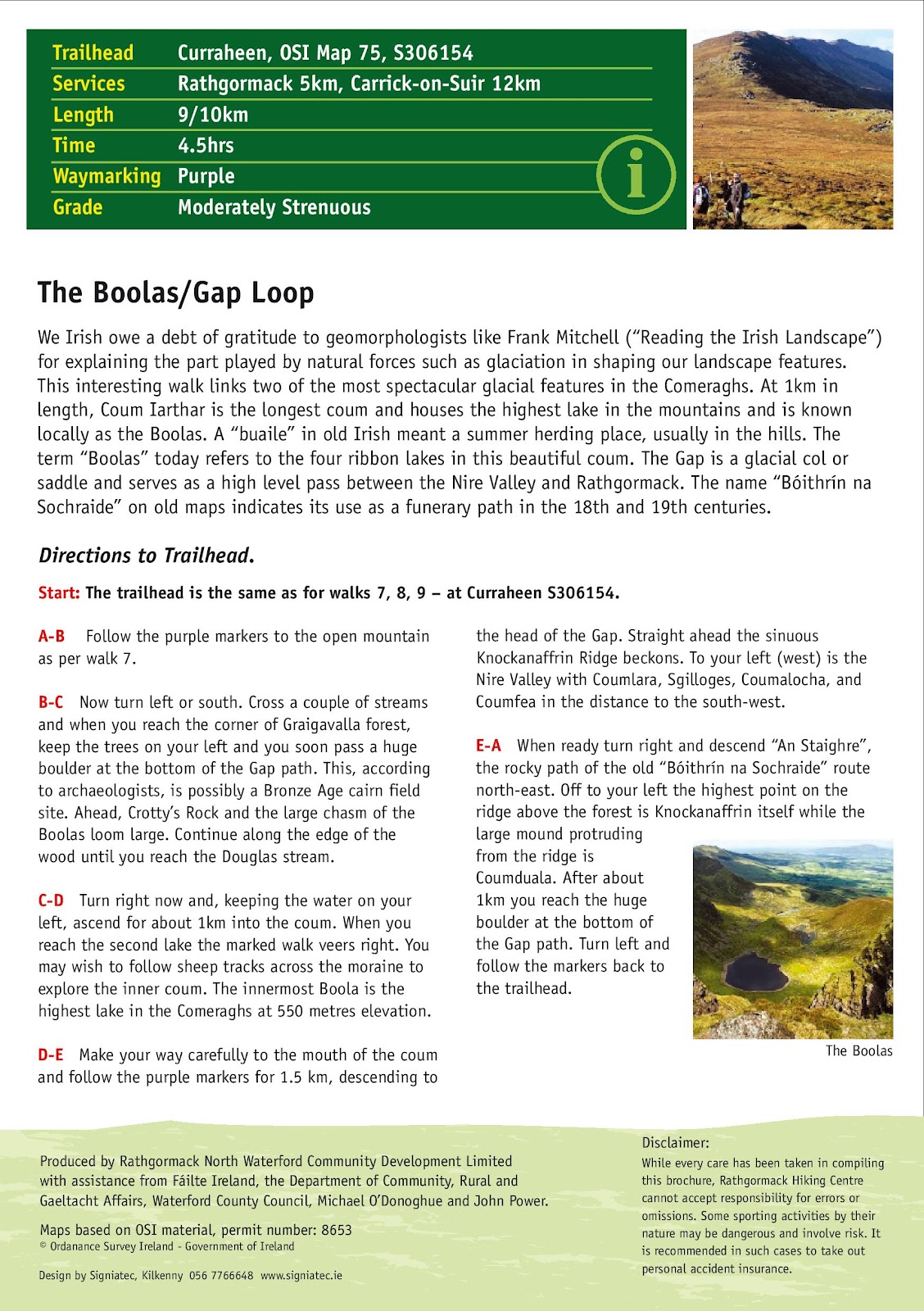 Rathgormack Walks: Rathgormack Walks 10 The Boolas-Gap Loop