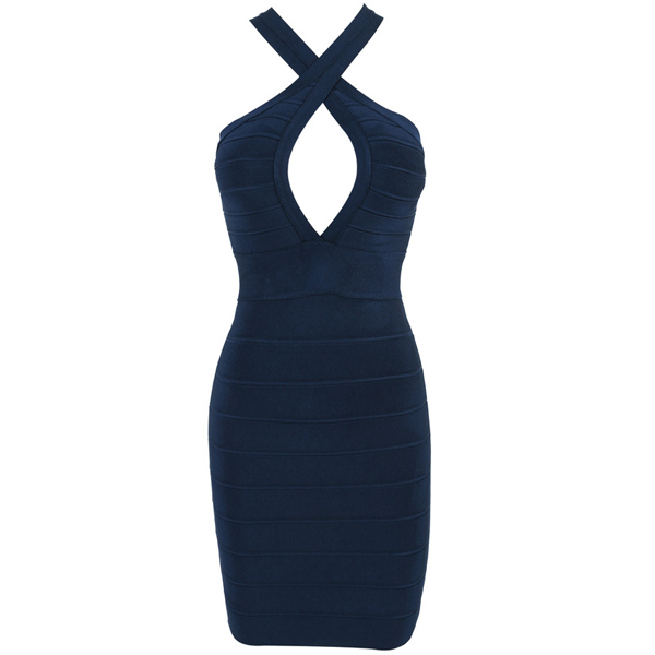 new website for your fashion: Herve Leger Open Bust Crossing Bandage Dress