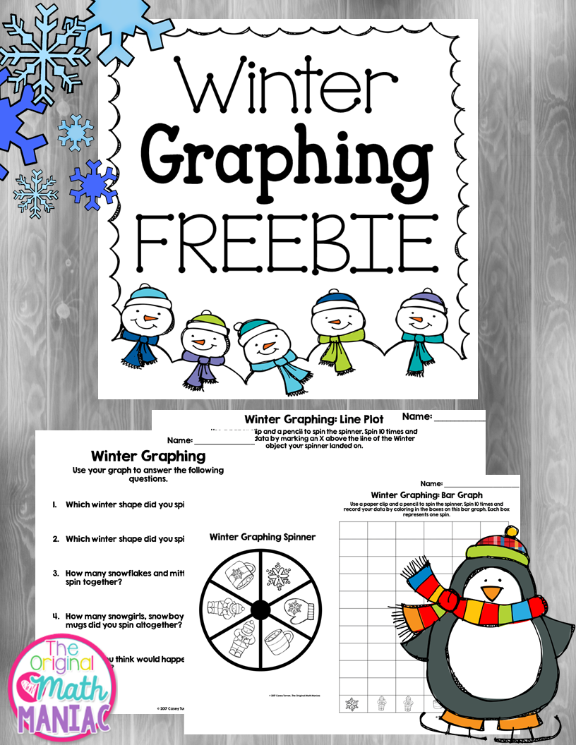 The Original Math Maniac: Winter Graphing Freebie!
