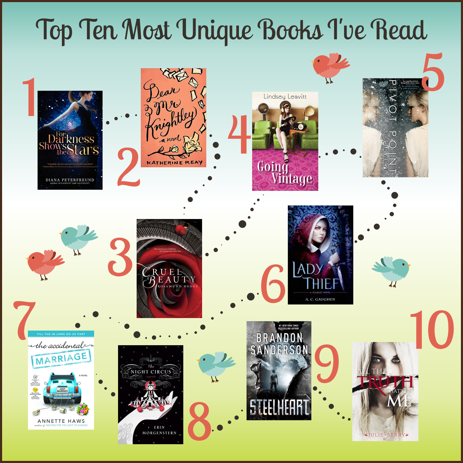 Top Ten Tuesday: Top Ten Most Unique Books I've Read | Wishful Endings