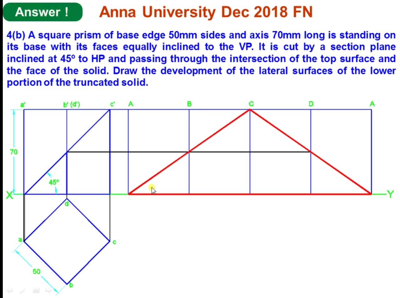GE8152 Engineering Graphics January 2019 Answers