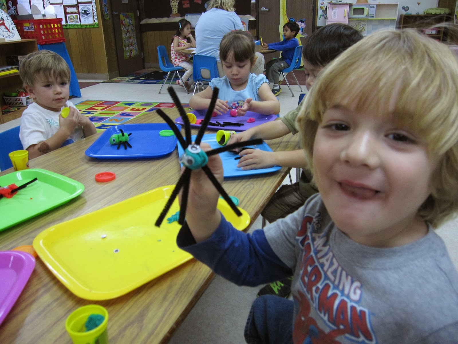 Preschool For Rookies: Playdough Science Spiders